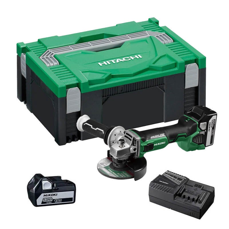 Meuleuse d'angle 18V Ø125mm (2x5.0 Ah) - Hikoki G18DBBLWQZ | Bricoman