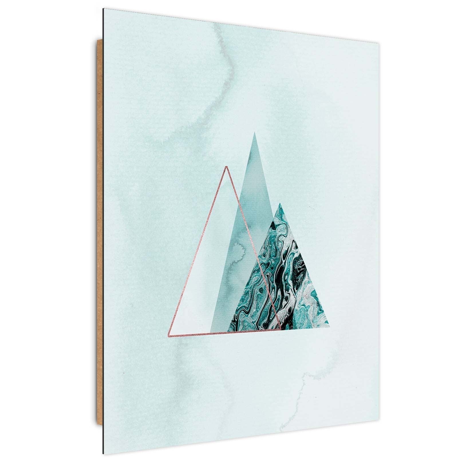Tableau bois triangles abstraits | Leroy Merlin