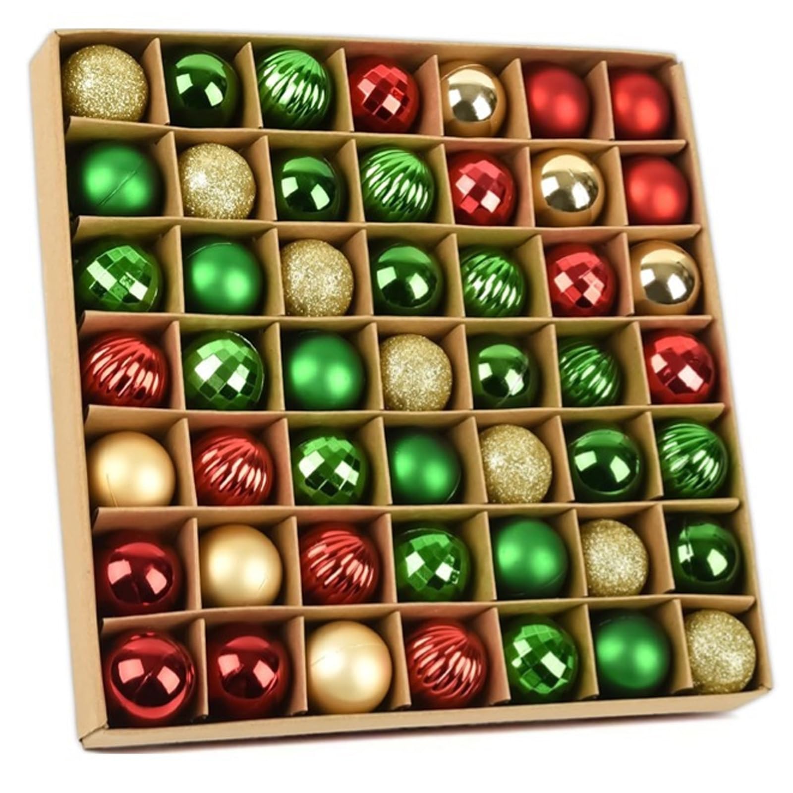 Juego de 49 adornos para árbol de Navidad, Juego de bolas navideñas ...