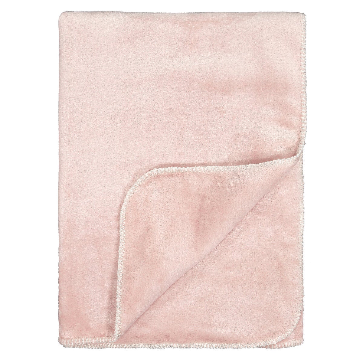 Plaid polaire, Mild - Rose poudré - taille unique | Leroy Merlin