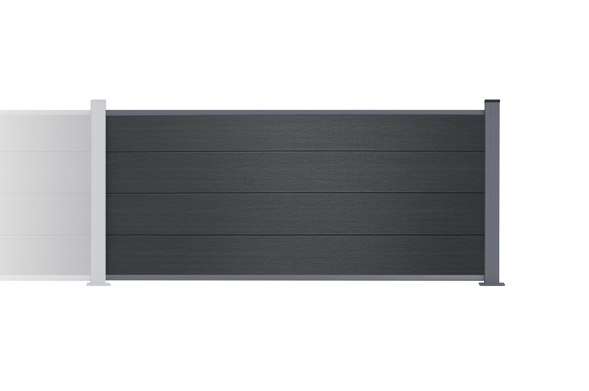 Kit extension clôture composite 2m STOCKHORN H.90cm sur platine gris ...