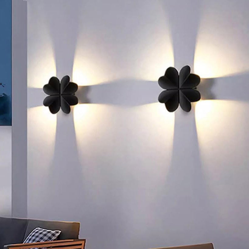 Aplique LED de aluminio para exterior, diseño de trébol de cuatro hojas ...