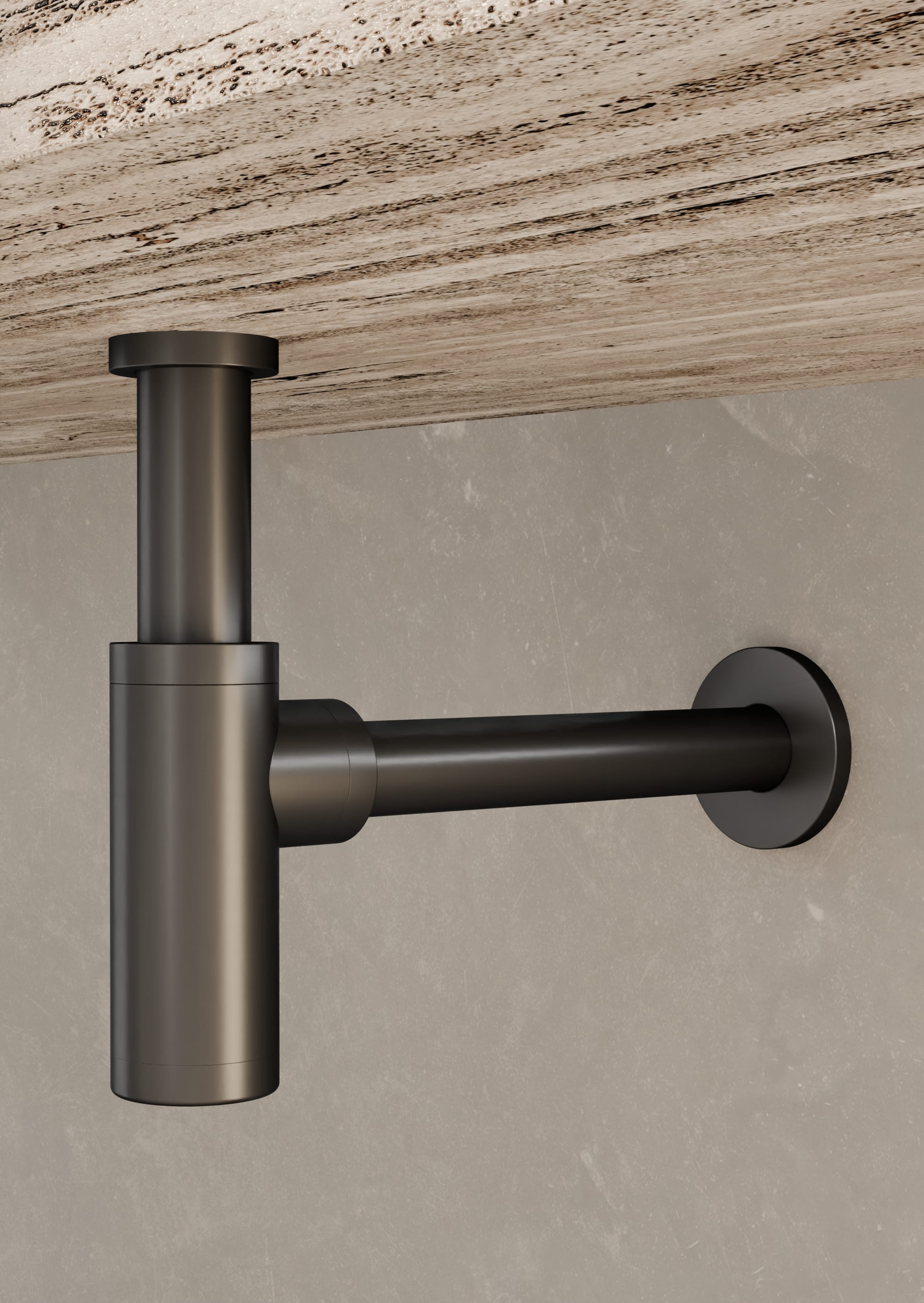 Siphon de lavabo - Gun métal | Leroy Merlin