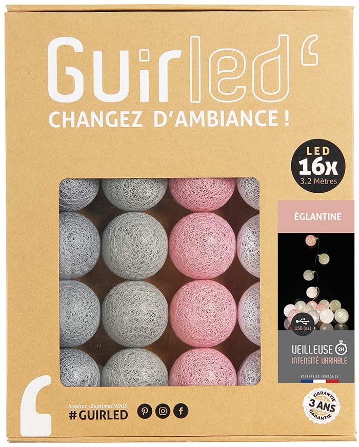 Guirlande Lumineuse Boules Coton Led Usb - Veilleuse Bébé 2h ...
