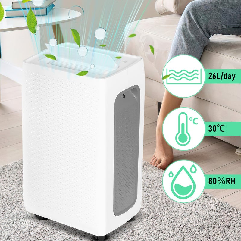 Déshumidificateur d'air, 26l/jour, jour avec réservoir amovible, pour ...