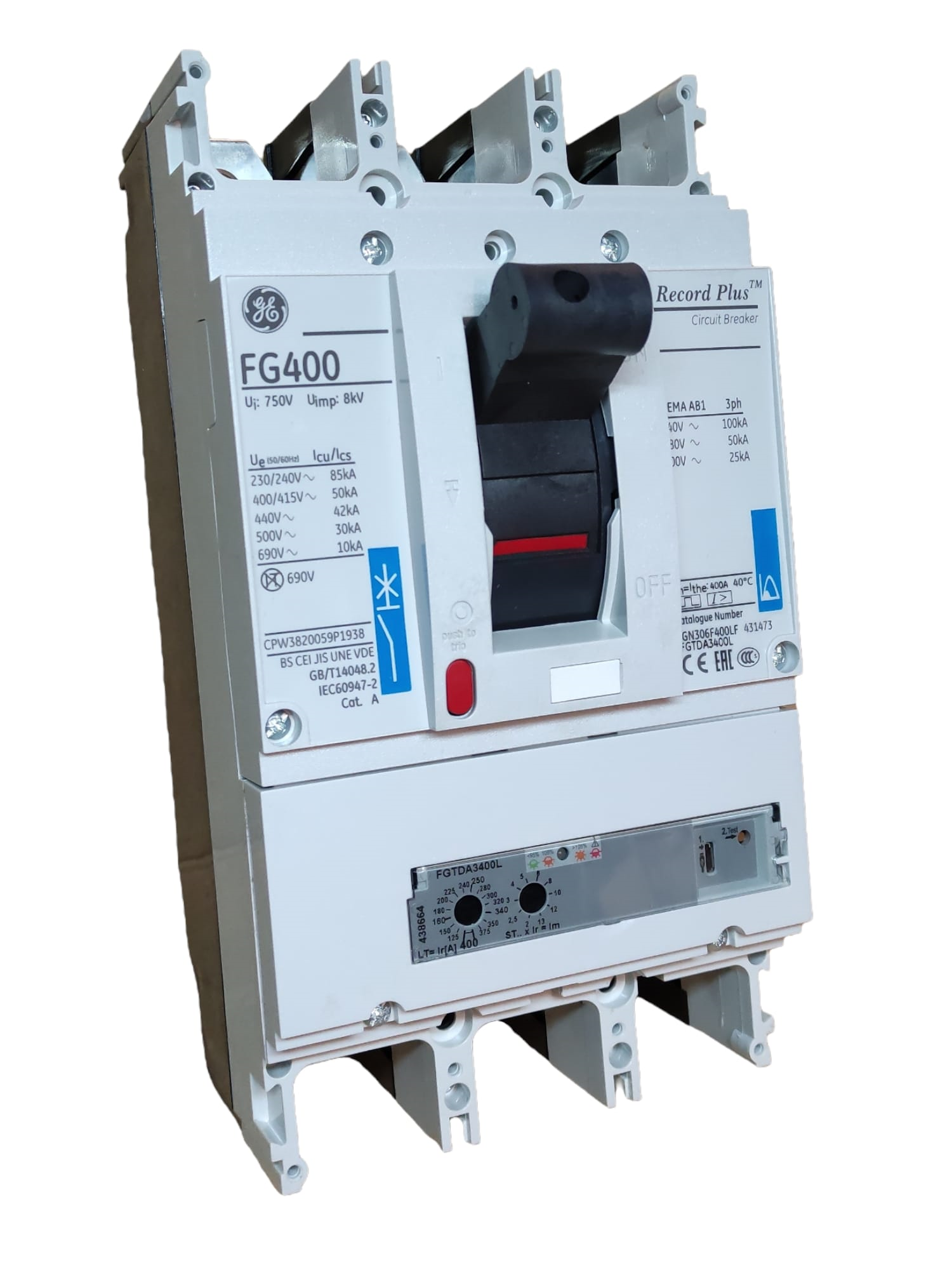 Ge power 438432 fg400 interruttore automatico 3p 400a 50ka premeons ...