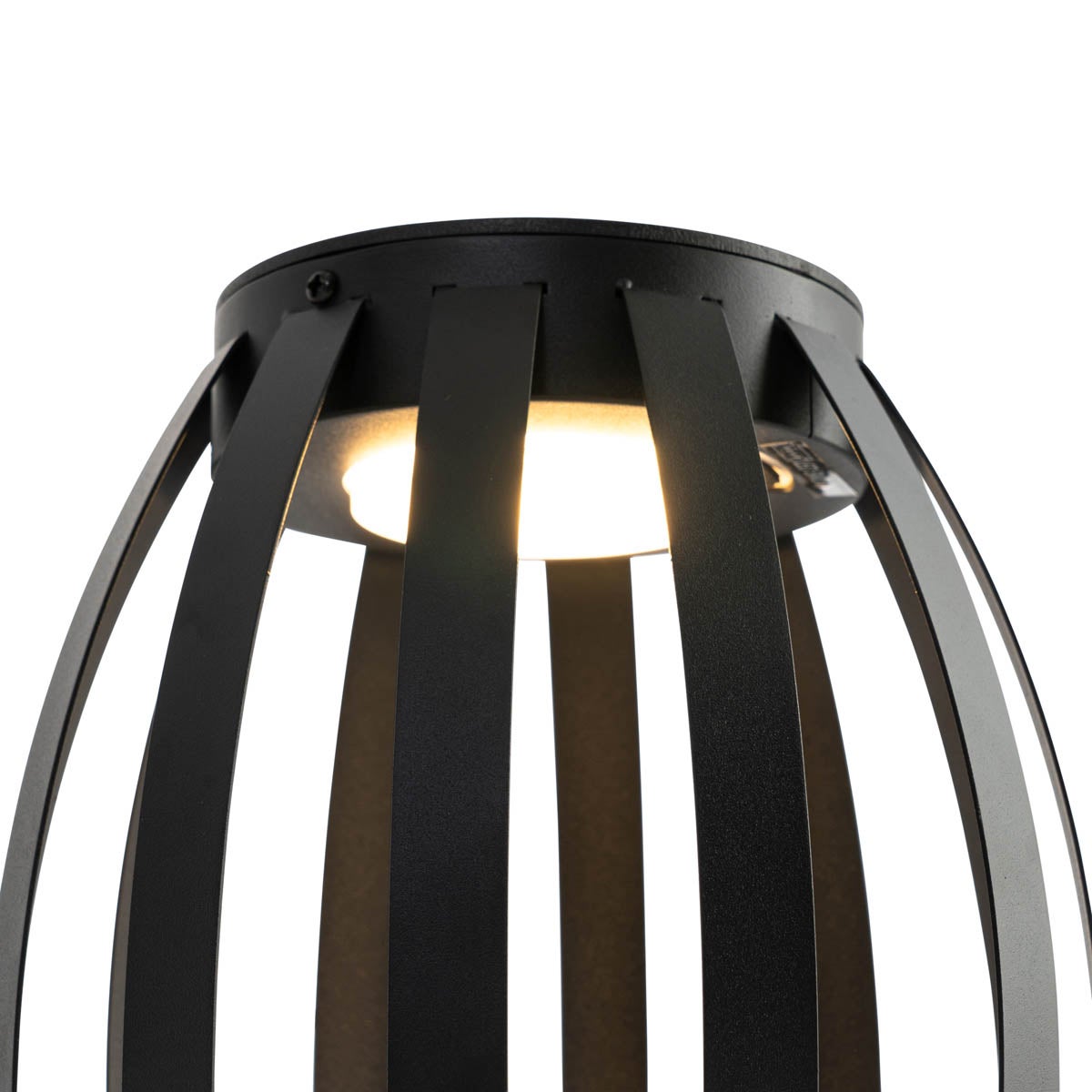 Set de 2 lámparas de mesa para exteriores negras con atenuación de 3 ...