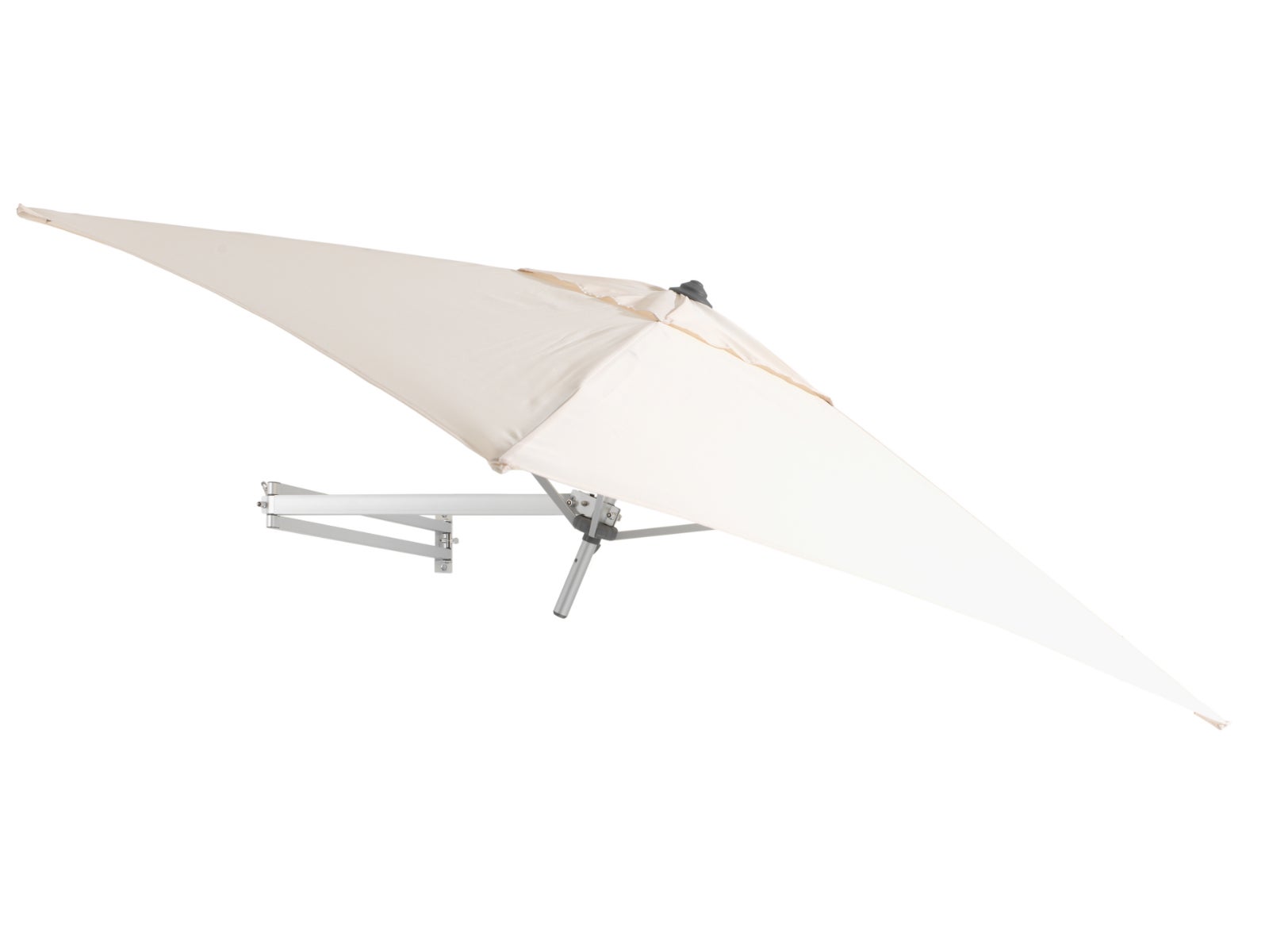 Parasol Mural Carré, 200x200cm, Déporté Inclinable avec Support Mural ...