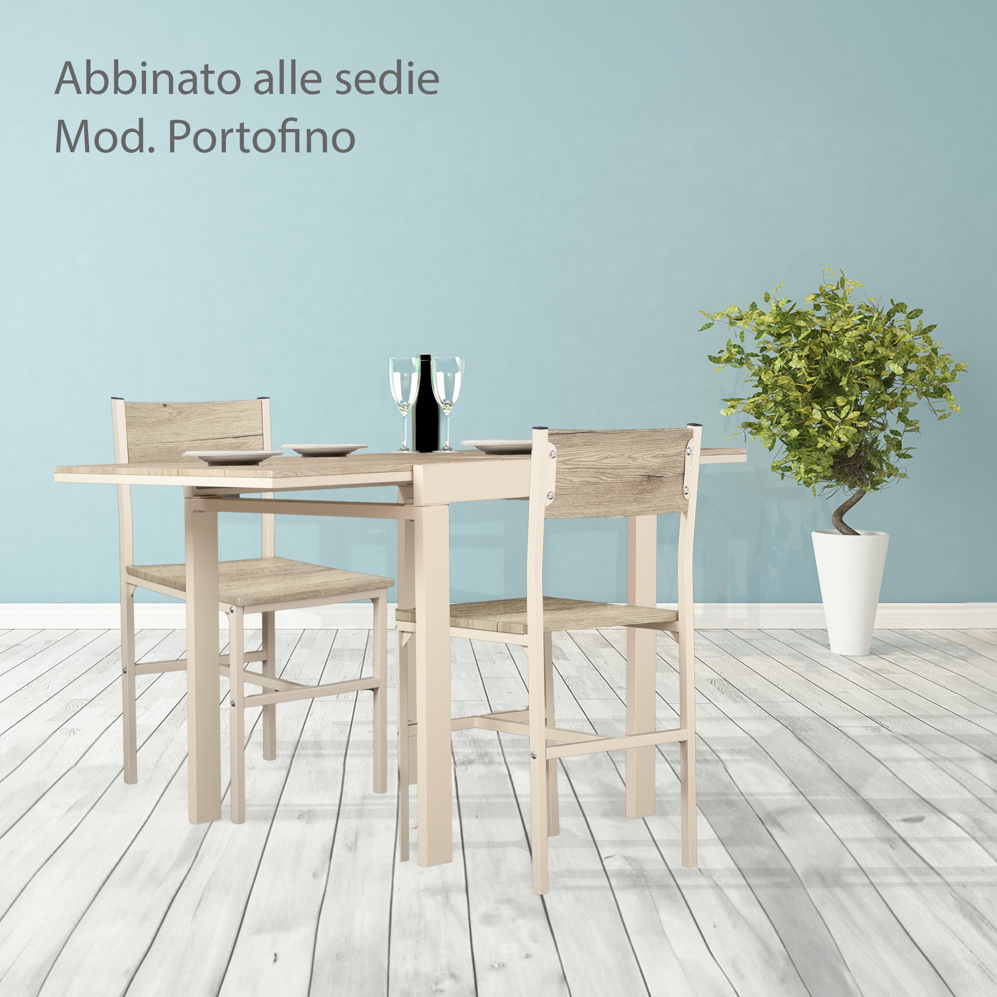 Table Bar Cuisine 70x70 Extensible 70x140 Beige Modèle SANREMO marque ...