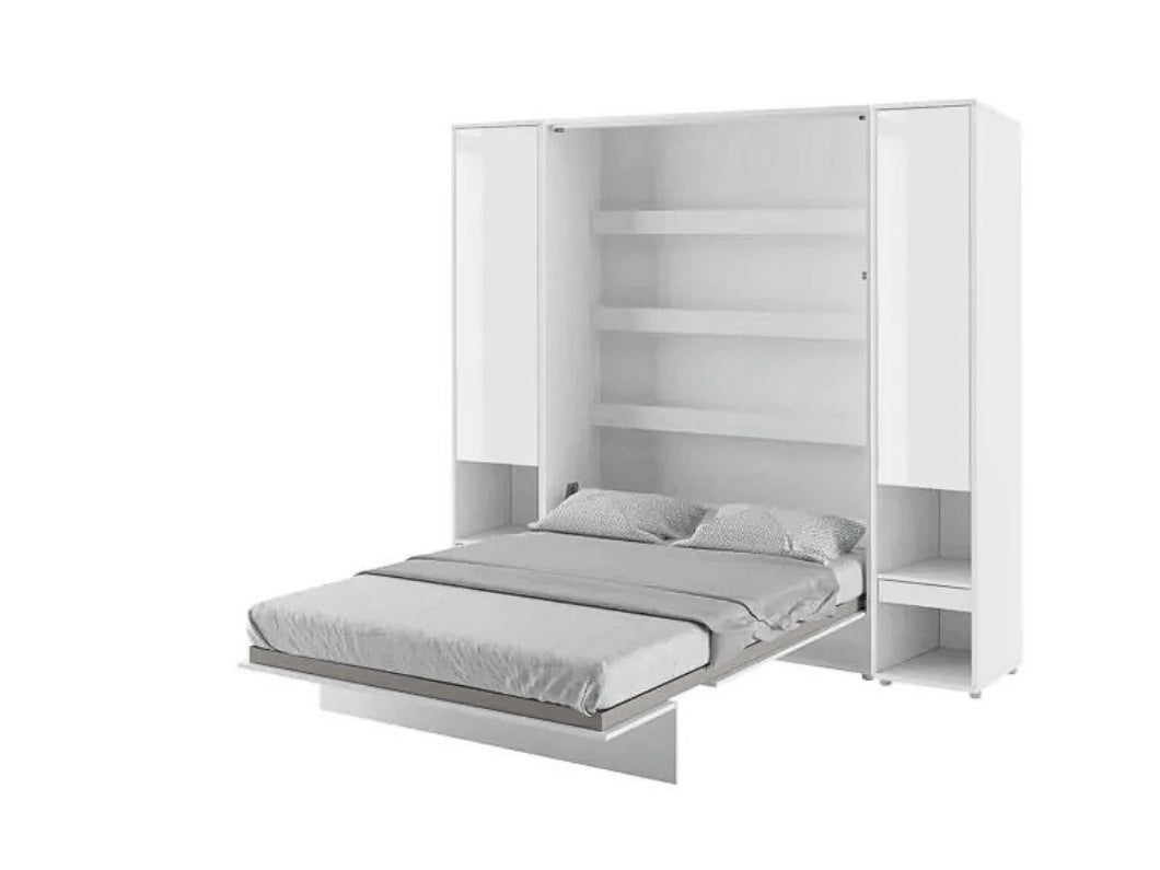 Lit escamotable 140 x 200 cm avec 2 armoires et 2 tables de chevet ...