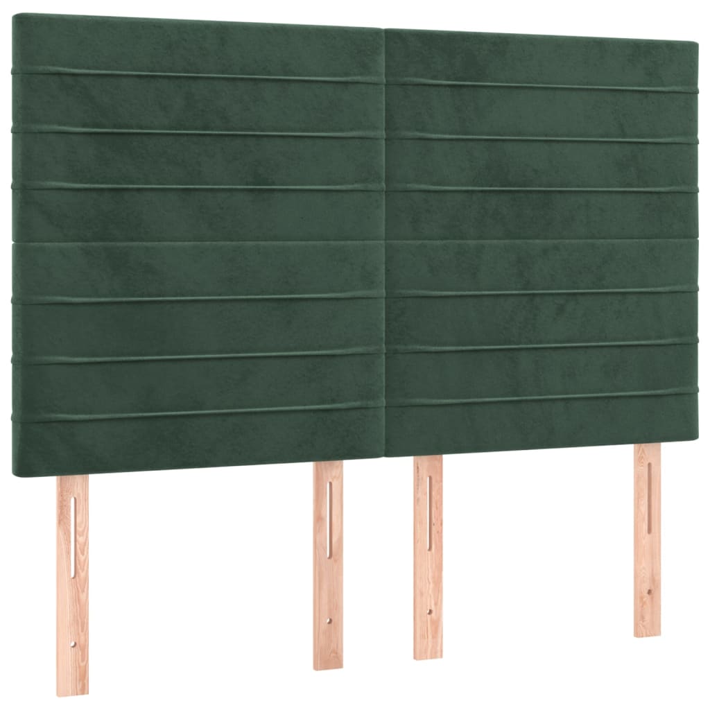Testiere 4 unità velluto verde scuro 72x5x78/88 cm | Leroy Merlin