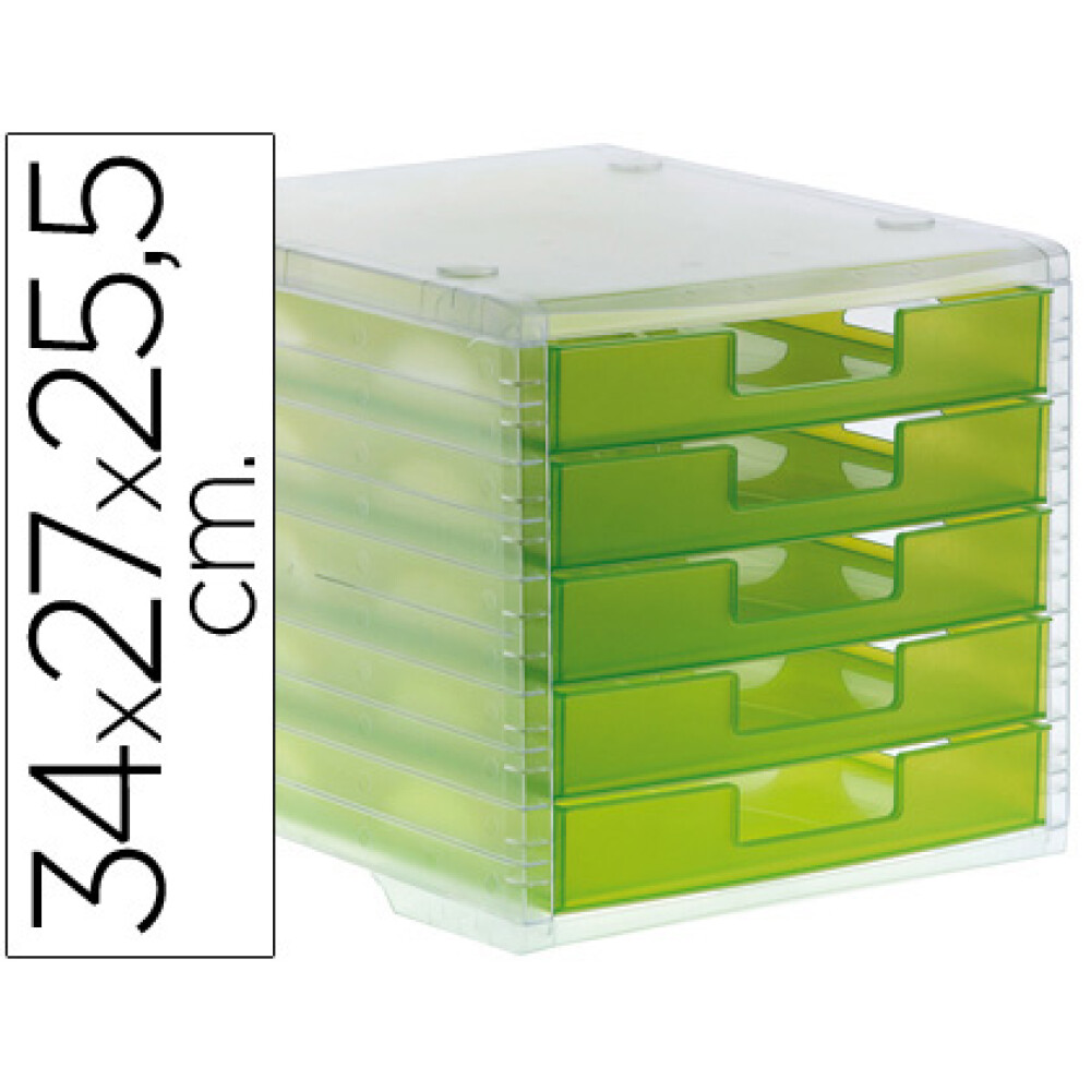 Q-connect module classement - 5 tiroirs ouverts base - 34x27x26cm ...