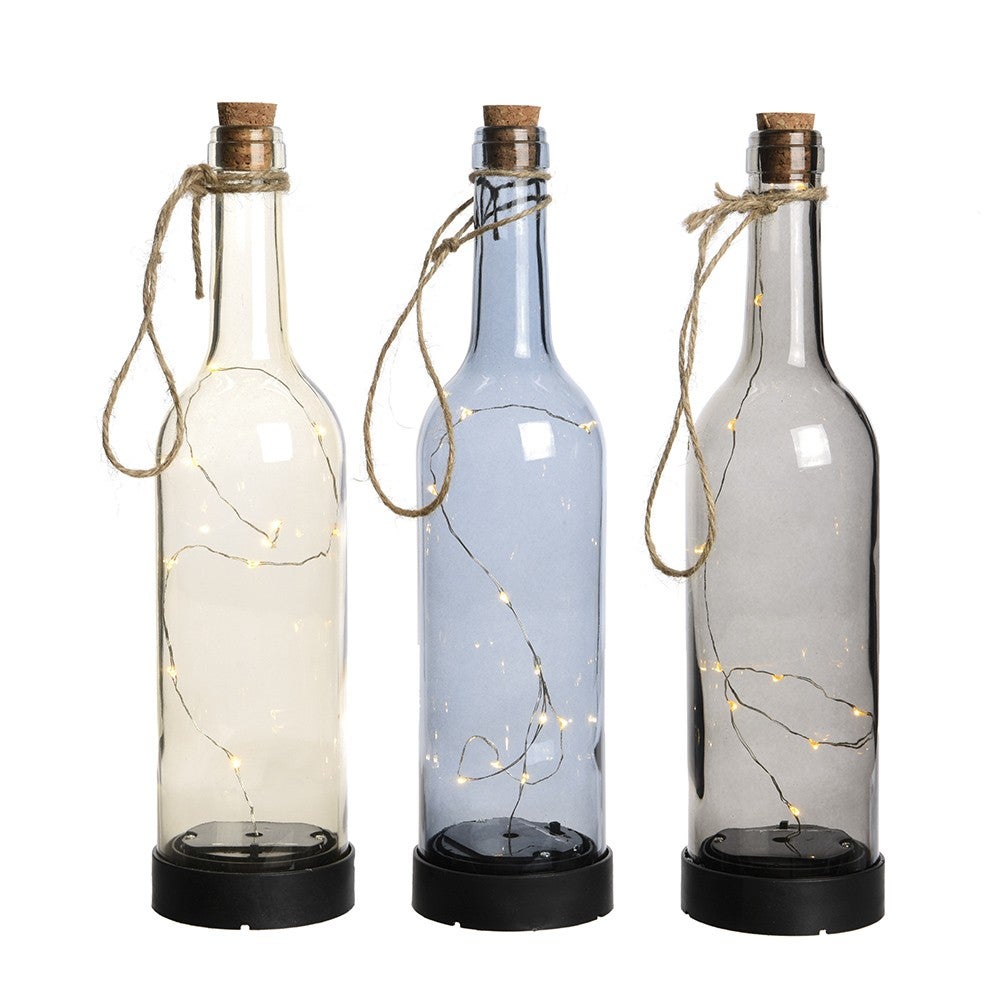 *ult.unidades* botella de cristal decorativa solar con micro led 3 ...