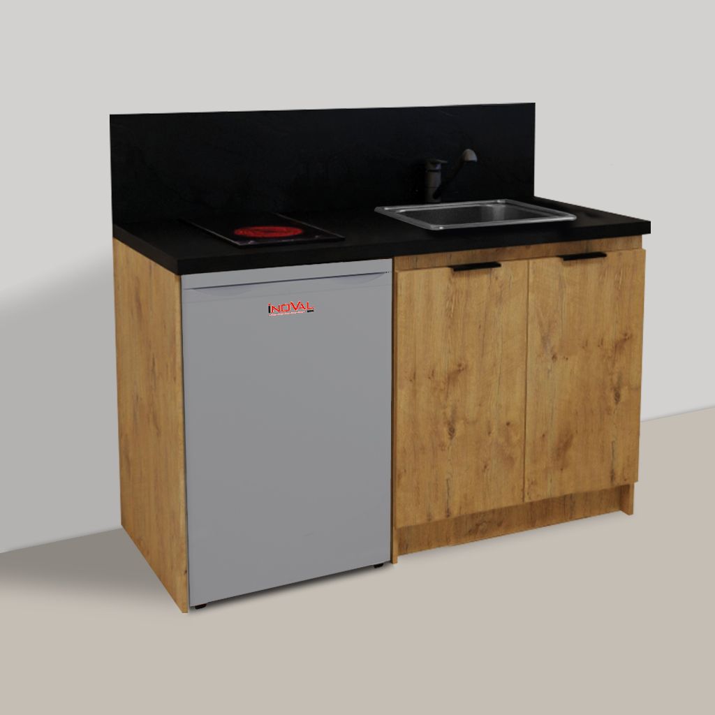 PACK COMPLET KITCHENETTE CHÊNE GOLDEN 140cm + ELECTRO | Bricoman