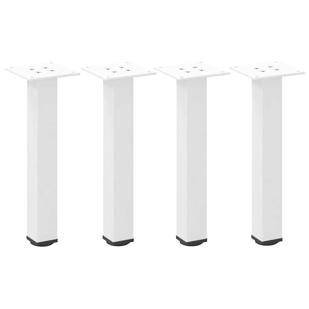 Pieds de table basse 4 pcs | Pied de meuble blanc 42-44 cm acier ...