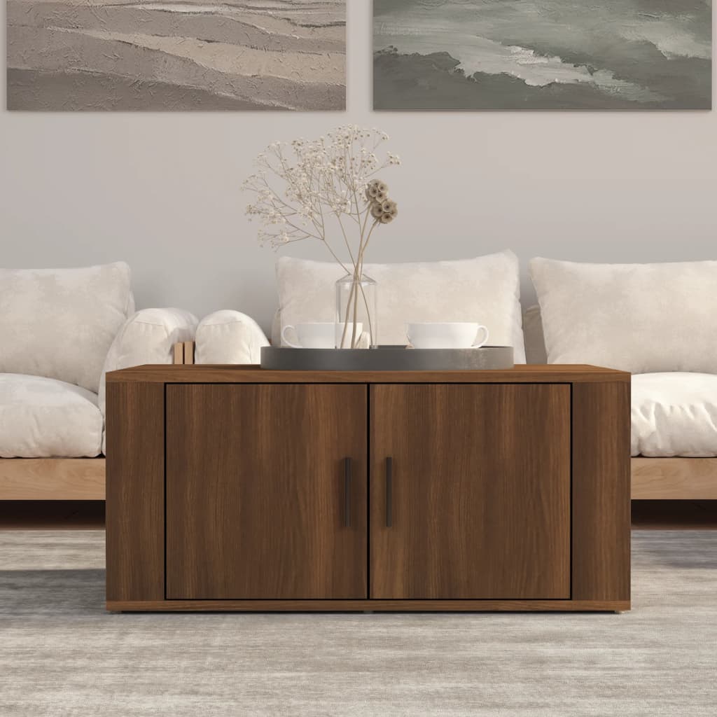 Table basse | Table d'appoint | Table de salon Chêne marron 80x50x36 cm ...