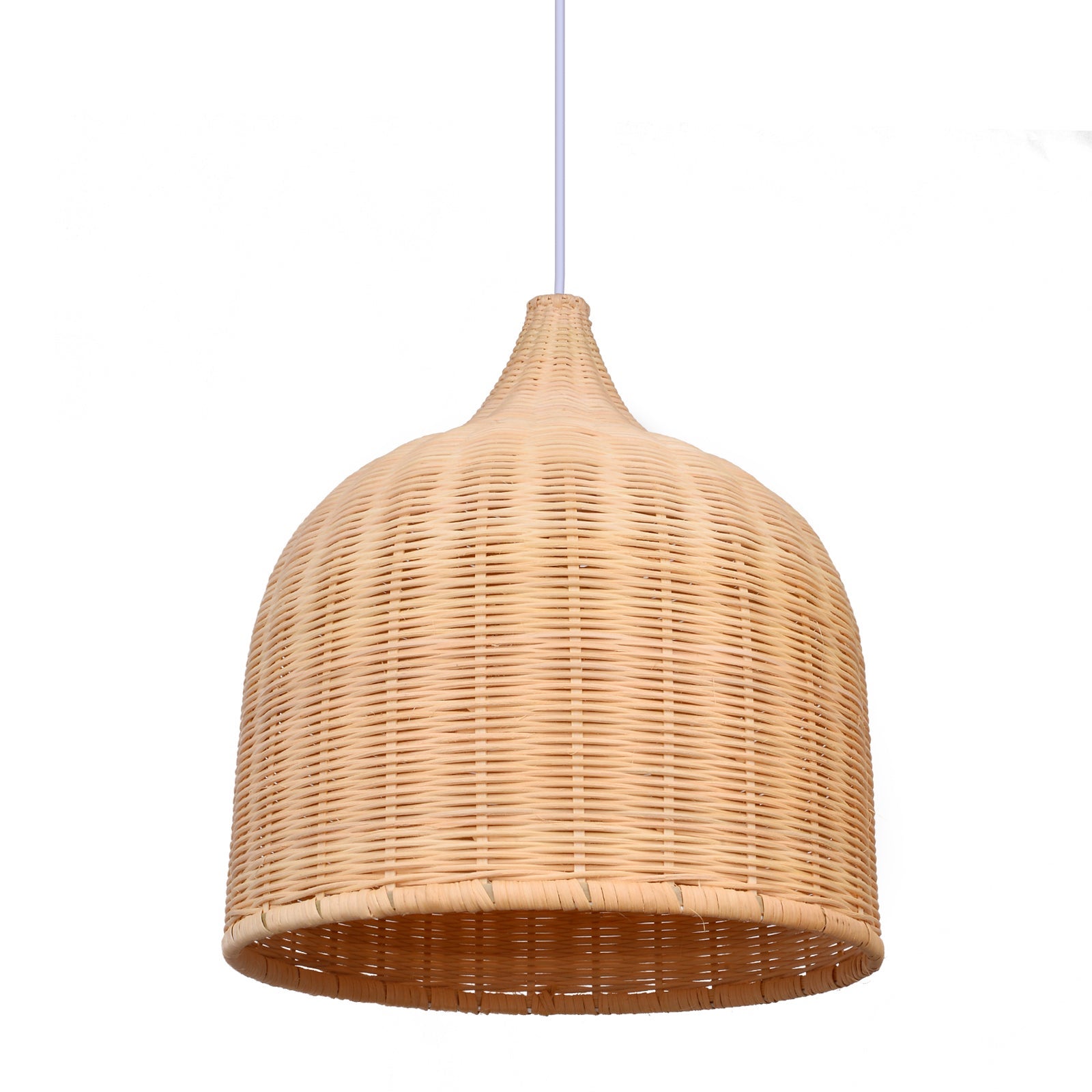 Lustre en rotin Suspension E27 Grand abat-jour Suspension pour la ...