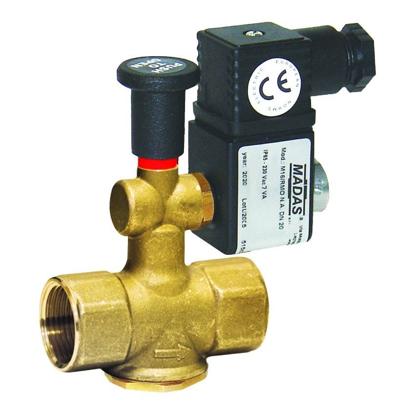 Electrovanne à membrane normalement ouverte 1/2" 500 mbar sans bobine ...