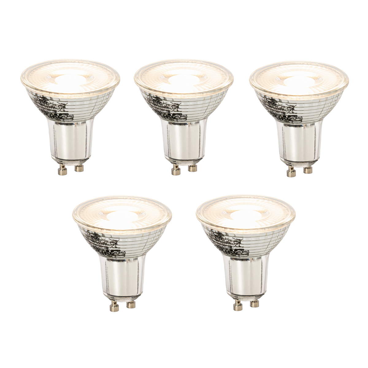 Lot de 5 ampoules LED GU10 dimmables 8W 660lm 3000K | Leroy Merlin