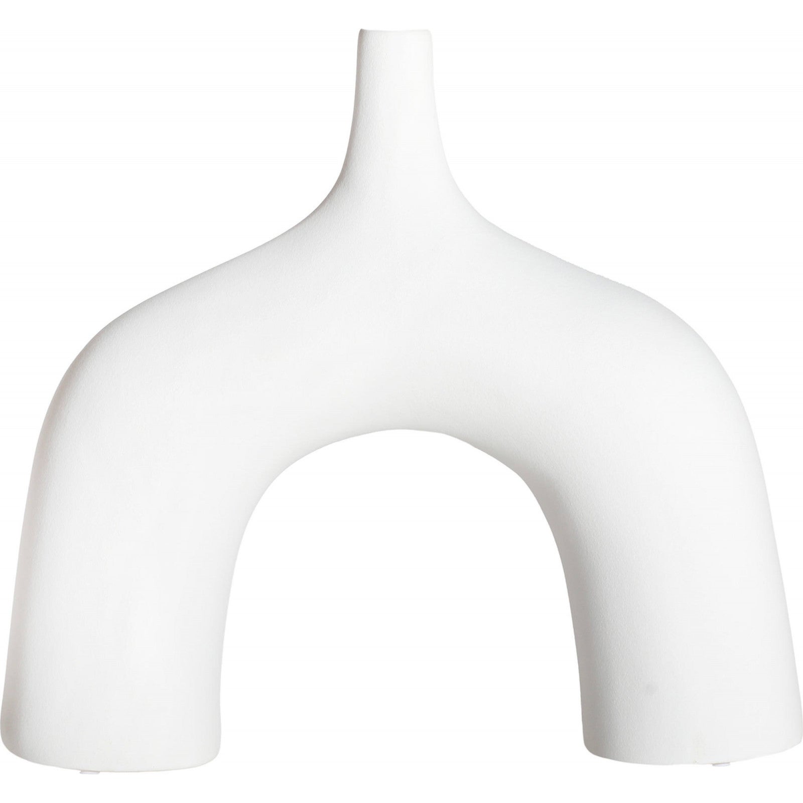 Vase Zick Blanc Design Contemporain Ceramique 34 x 10 x 33 cm Blanc Pur ...