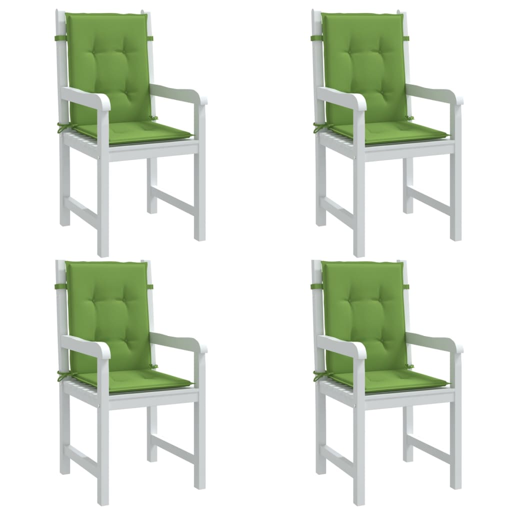 Lot de 4 Coussin d'extérieur | Coussins de chaise à dossier bas vert ...
