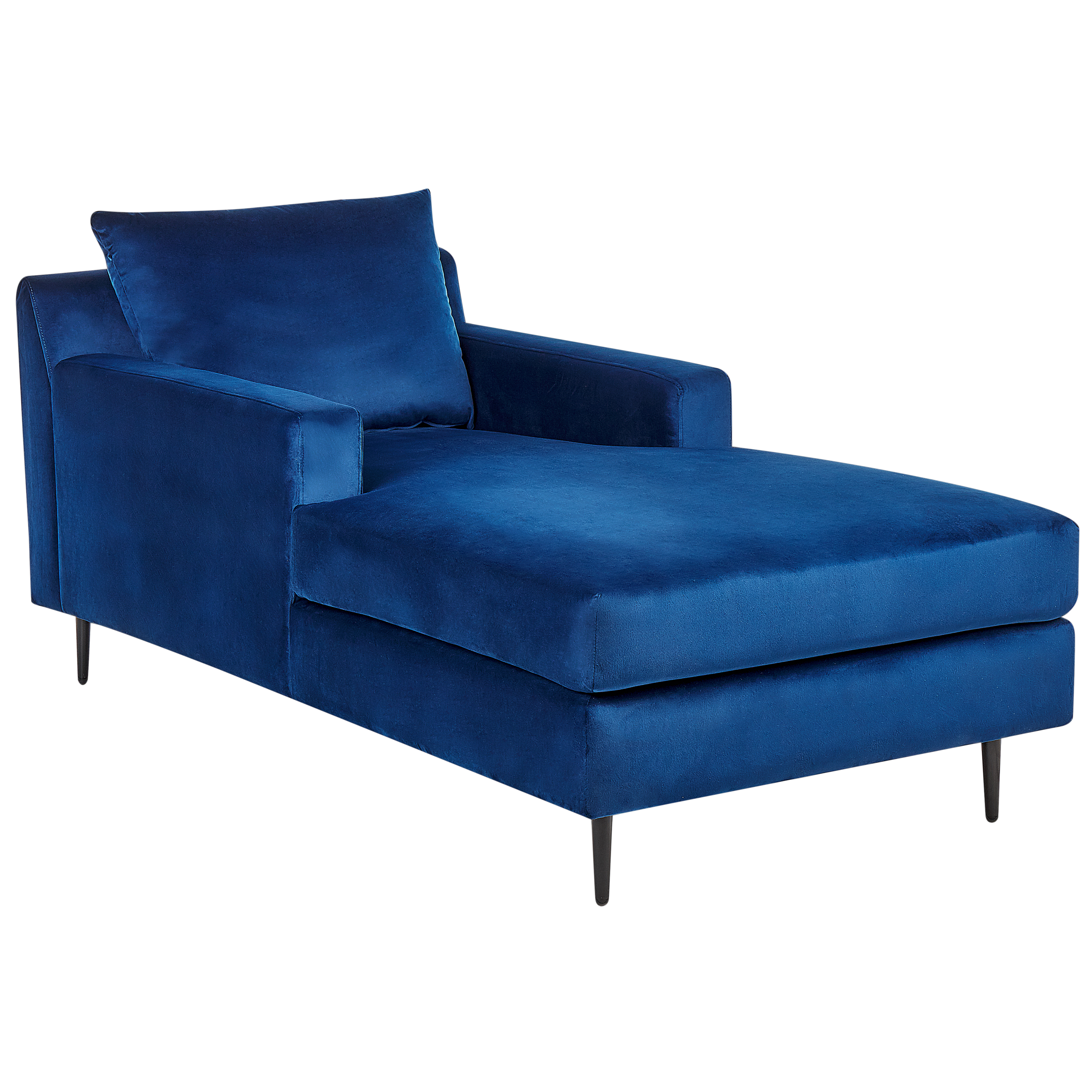 Beliani Chaise longue GUERET Terciopelo Azul marino | Leroy Merlin