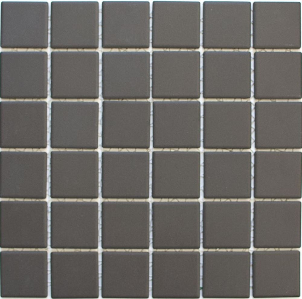 14-CU253 Azulejo de mosaico de cerámica marrón sin esmaltar | Leroy Merlin