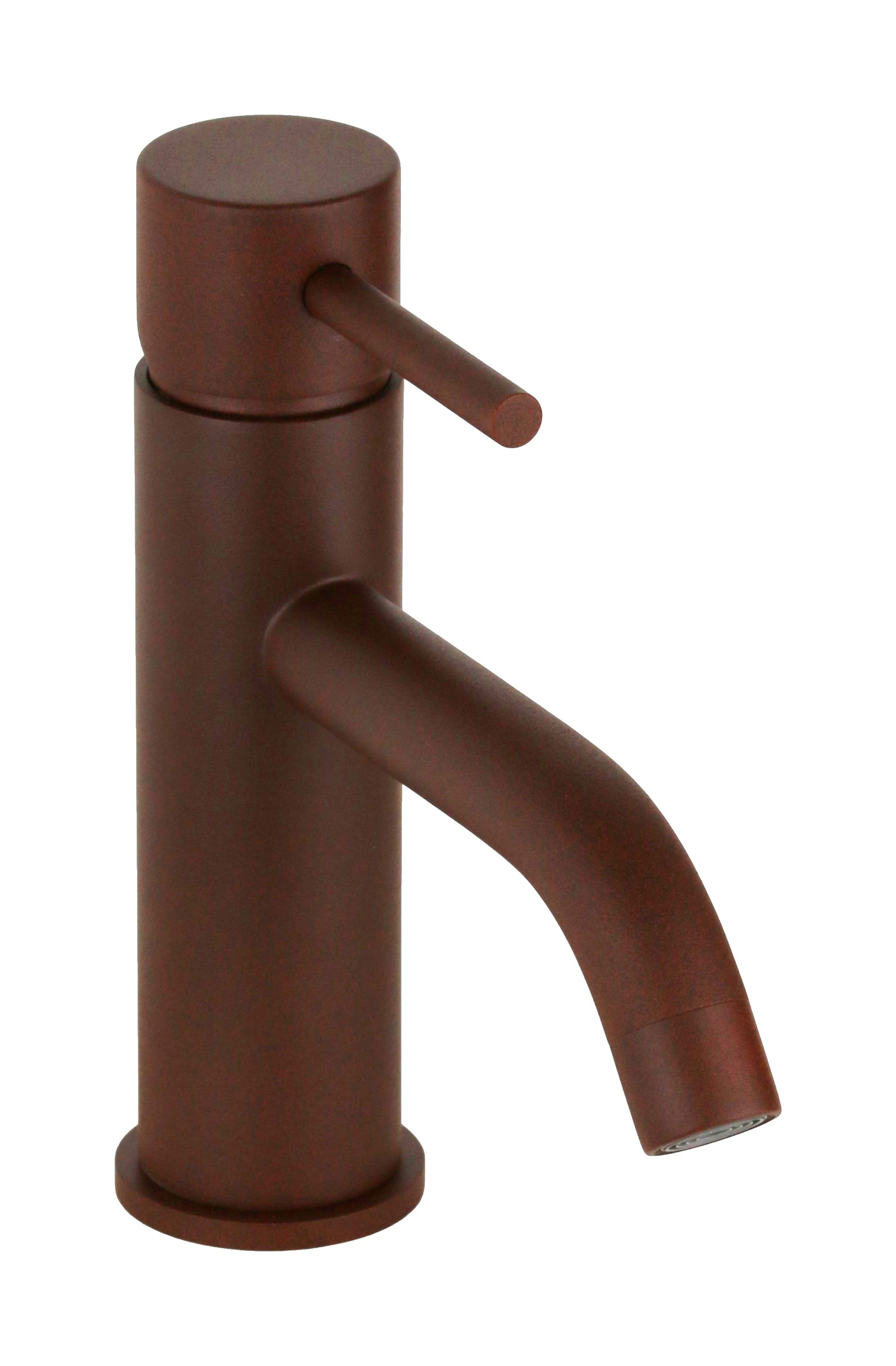 Miscelatore per lavabo modello tondo in colore ruggine Pollini Jessy ...