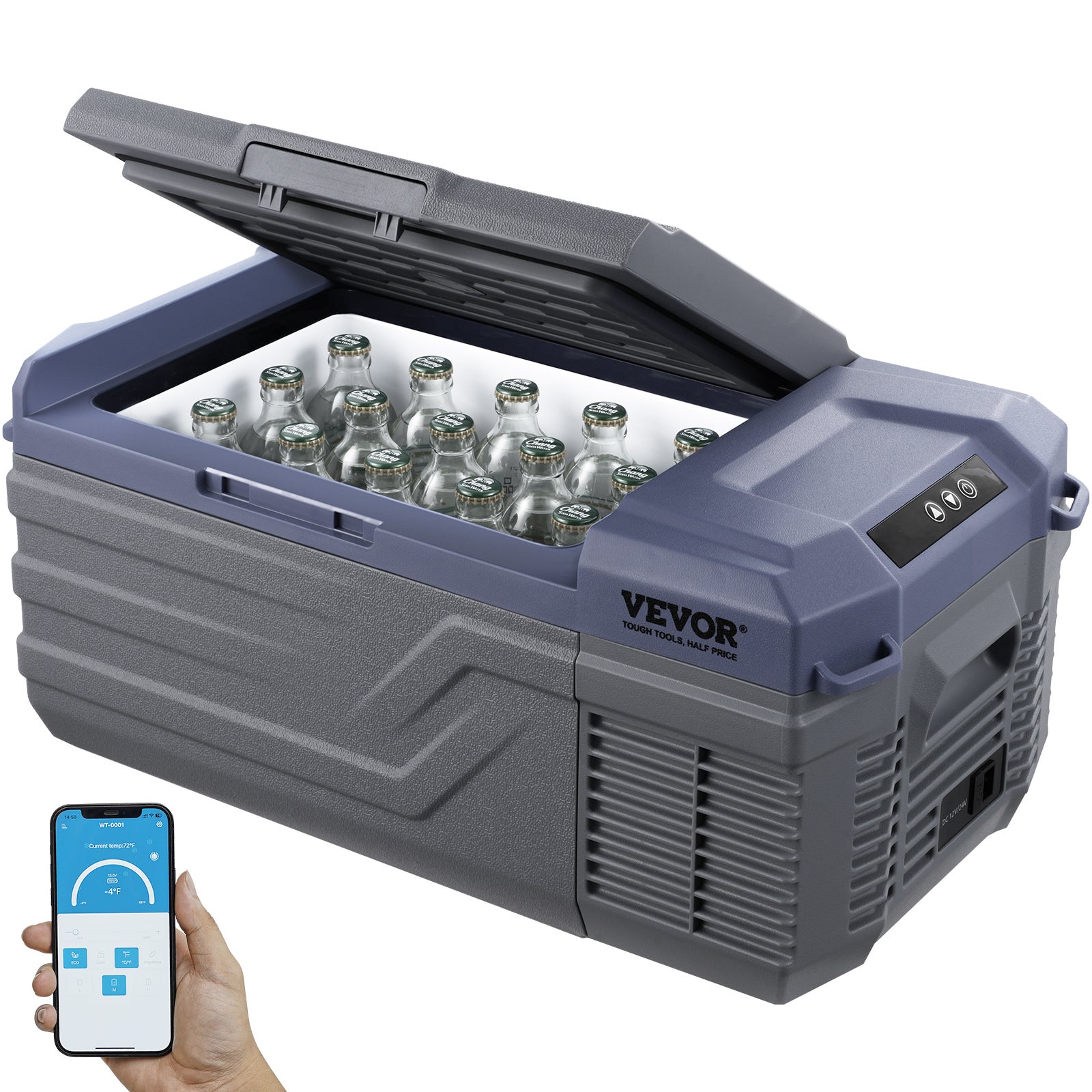 VEVOR Nevera de compresión portátil de 15 L, mini nevera para el hogar ...