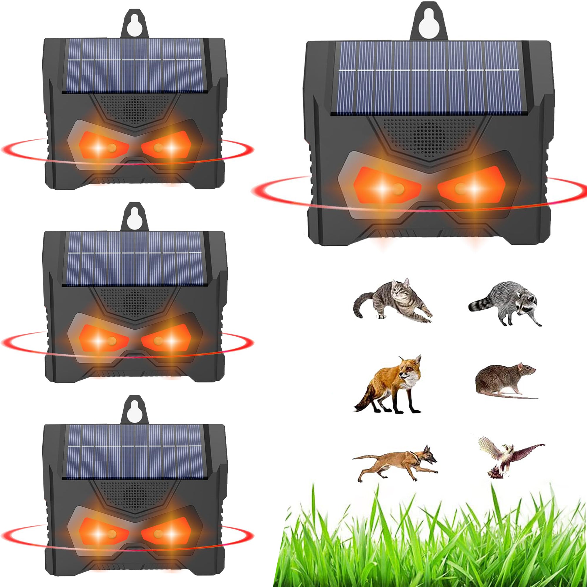 Repelente de animales, repelente de animales solar con luz ...