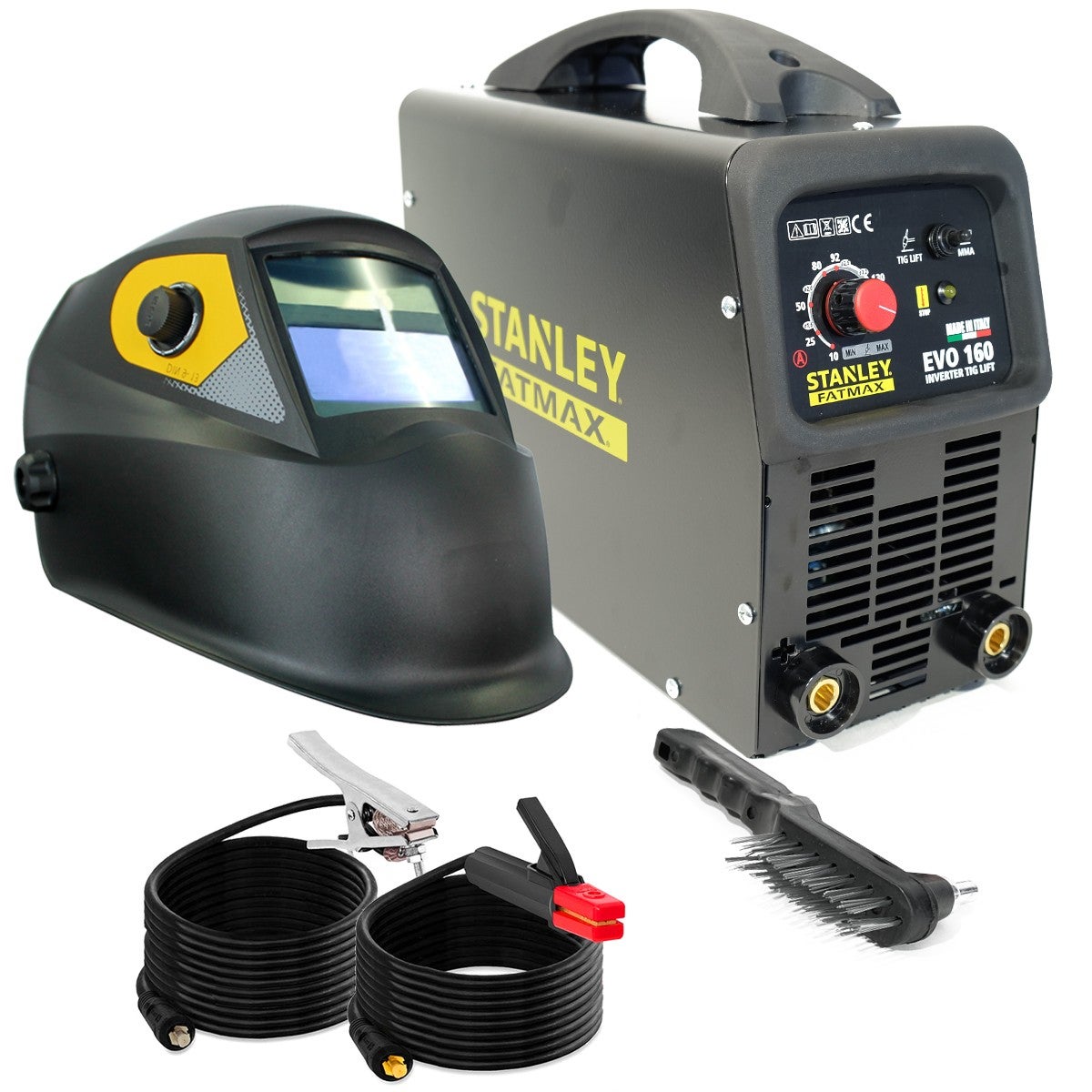Soldador EVO160 Professional STANLEY FATMAX MMA / TIG + Helmet ...