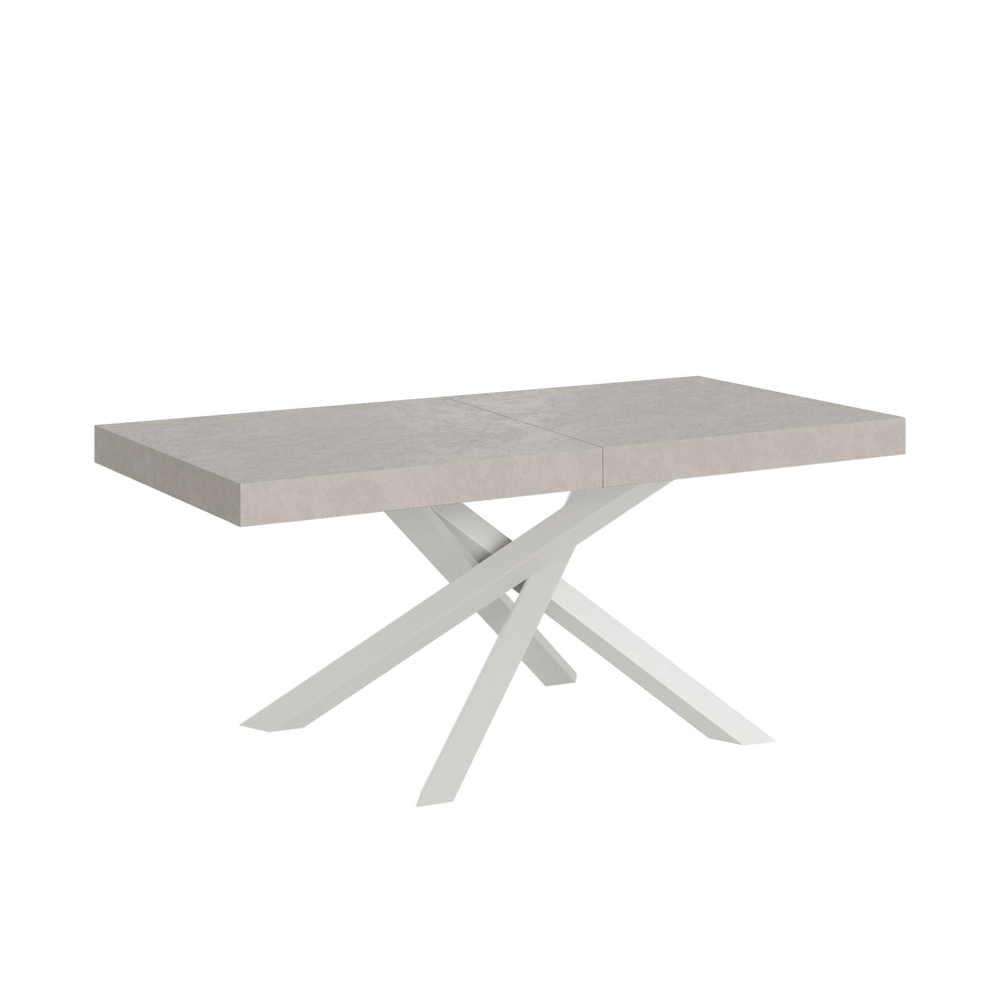 Mesa extensible Volantis Cashmere 180/284x90 cm con patas blancas ...