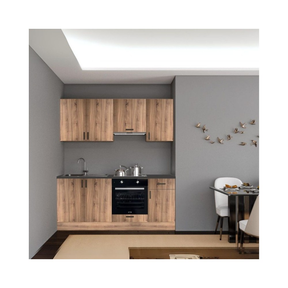 Cucina completa di elettrodomestici Taurus195 colore rovere | Leroy Merlin