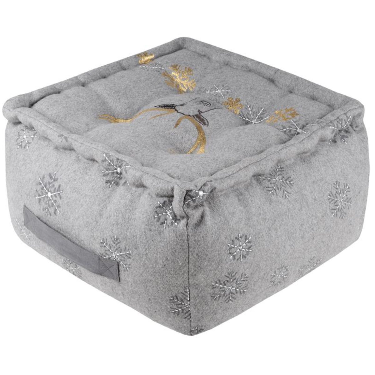 Pouf de sol Collection Flocons gris | Leroy Merlin