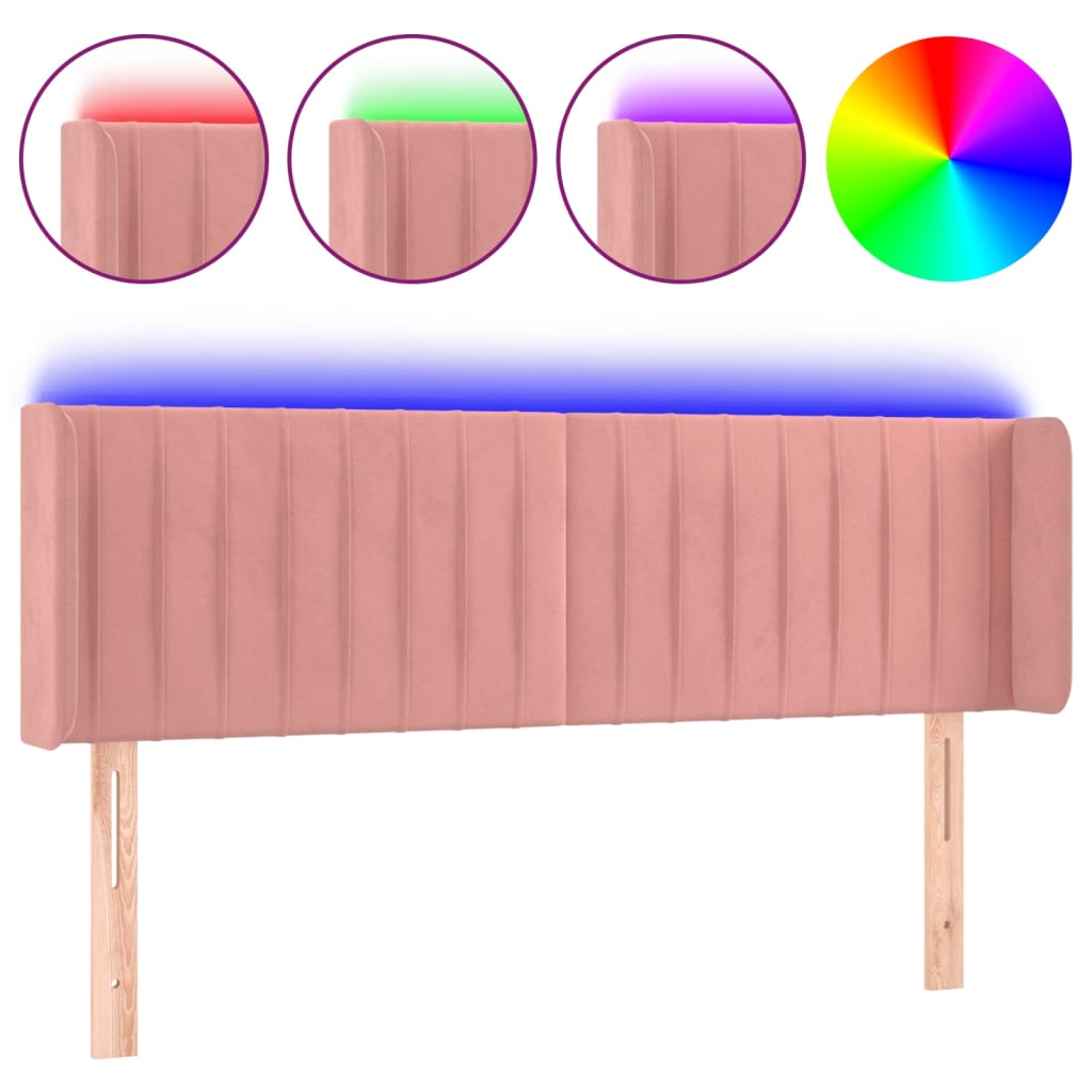 Tête de lit à LED Pour Lit adulte，Décoration murale Rose 147x16x78/88 ...
