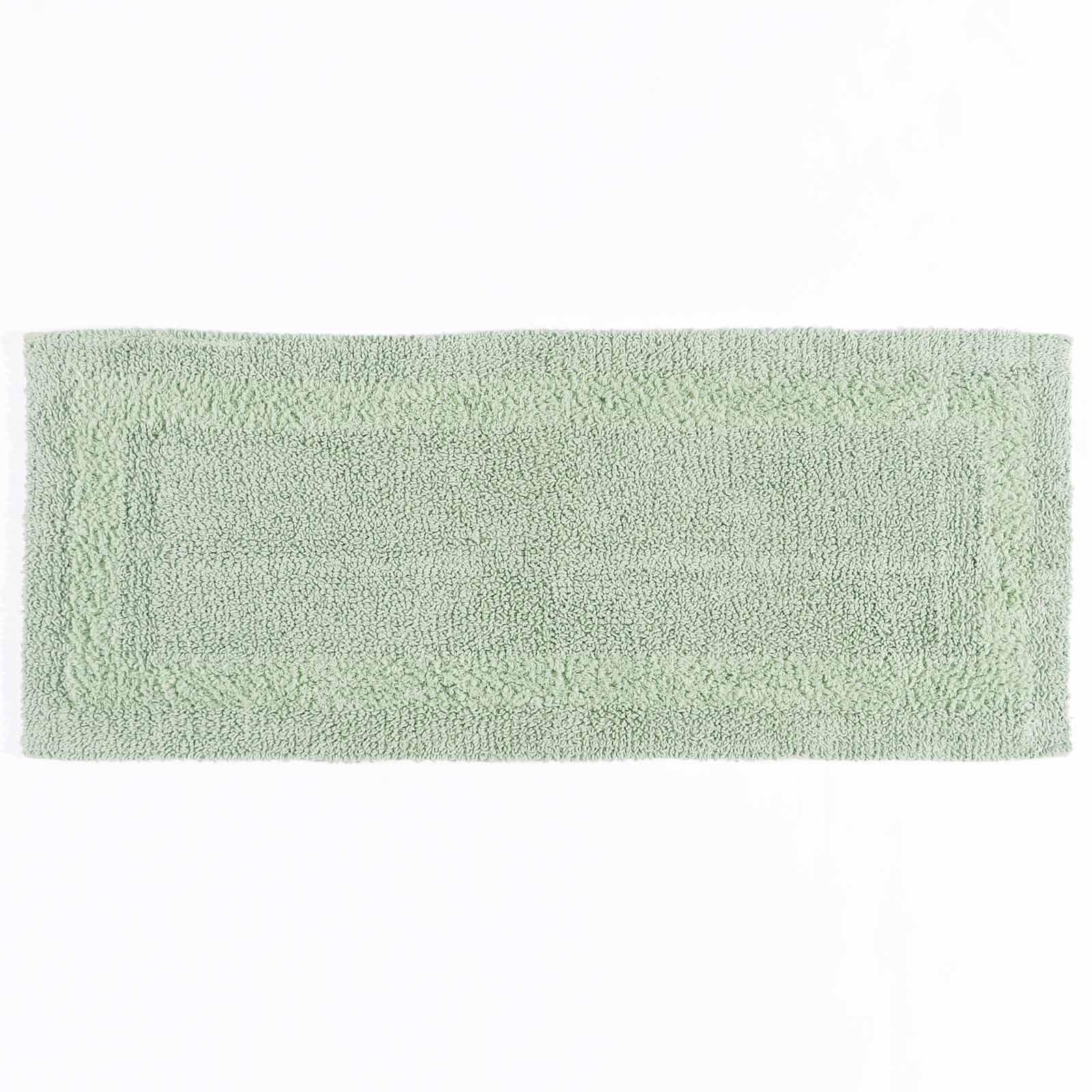Homescapes Tapis de bain long en coton, 40 x 100 cm - Vert sauge ...