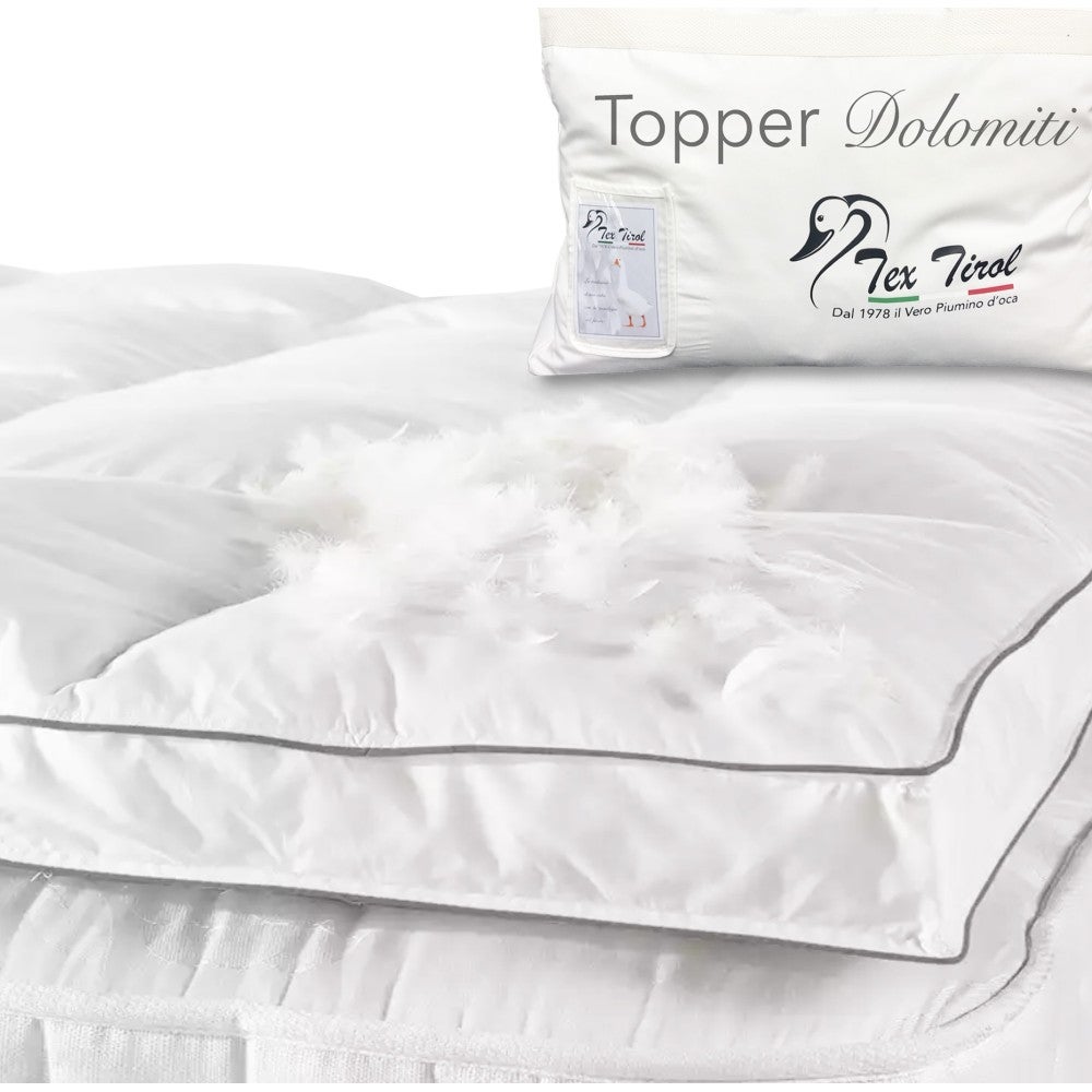 TOPPER pour matelas en duvet d'oie TEX TIROL © DOLOMITI 50% duvet d'oie ...