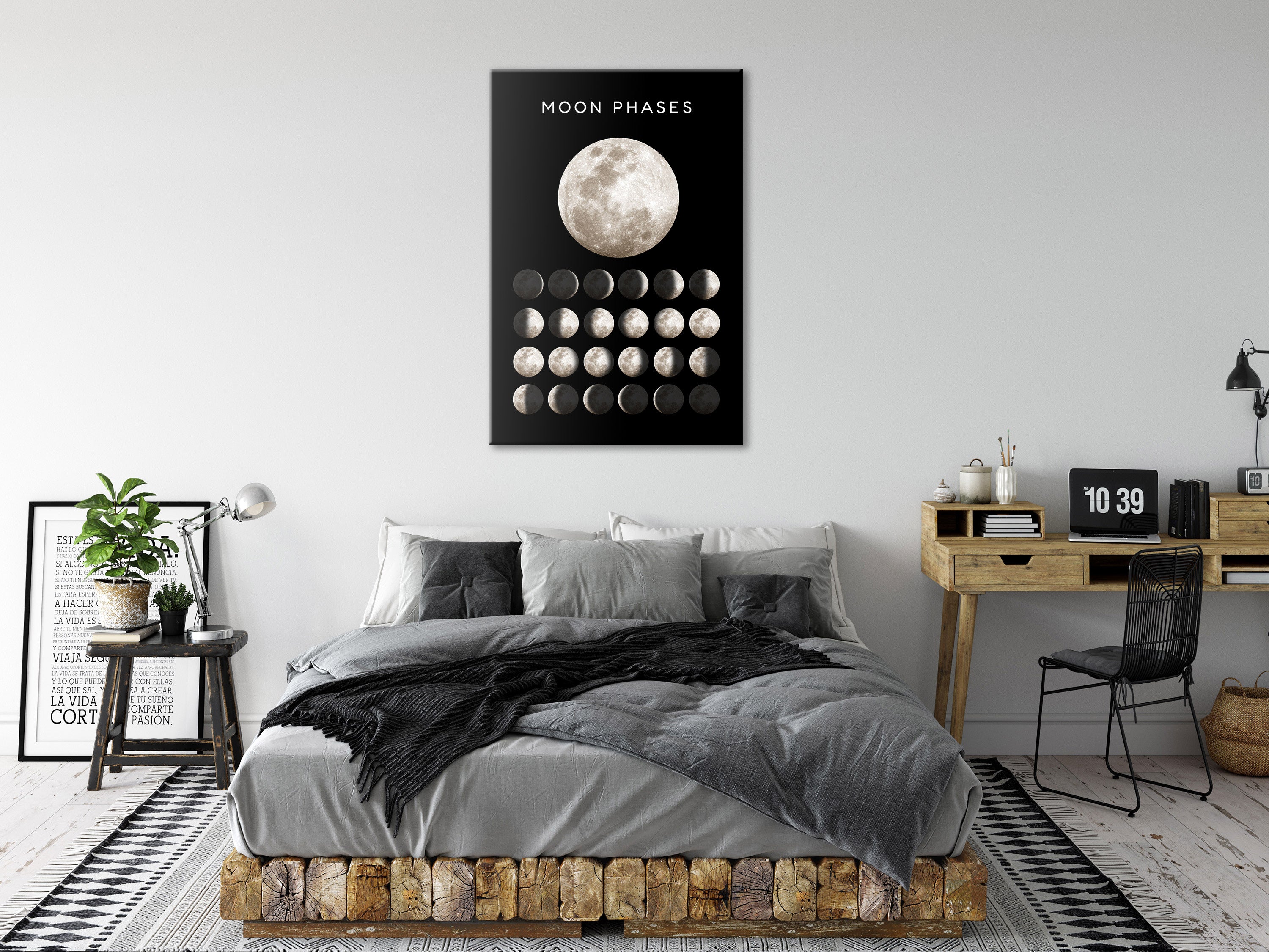 Tableau - Moon Phases (1 Part) Vertical [40x60] | Leroy Merlin