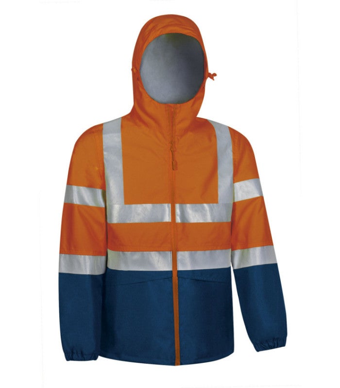 Chaqueta impermeable de Alta Visibilidad cintas reflectantes EPI II ...