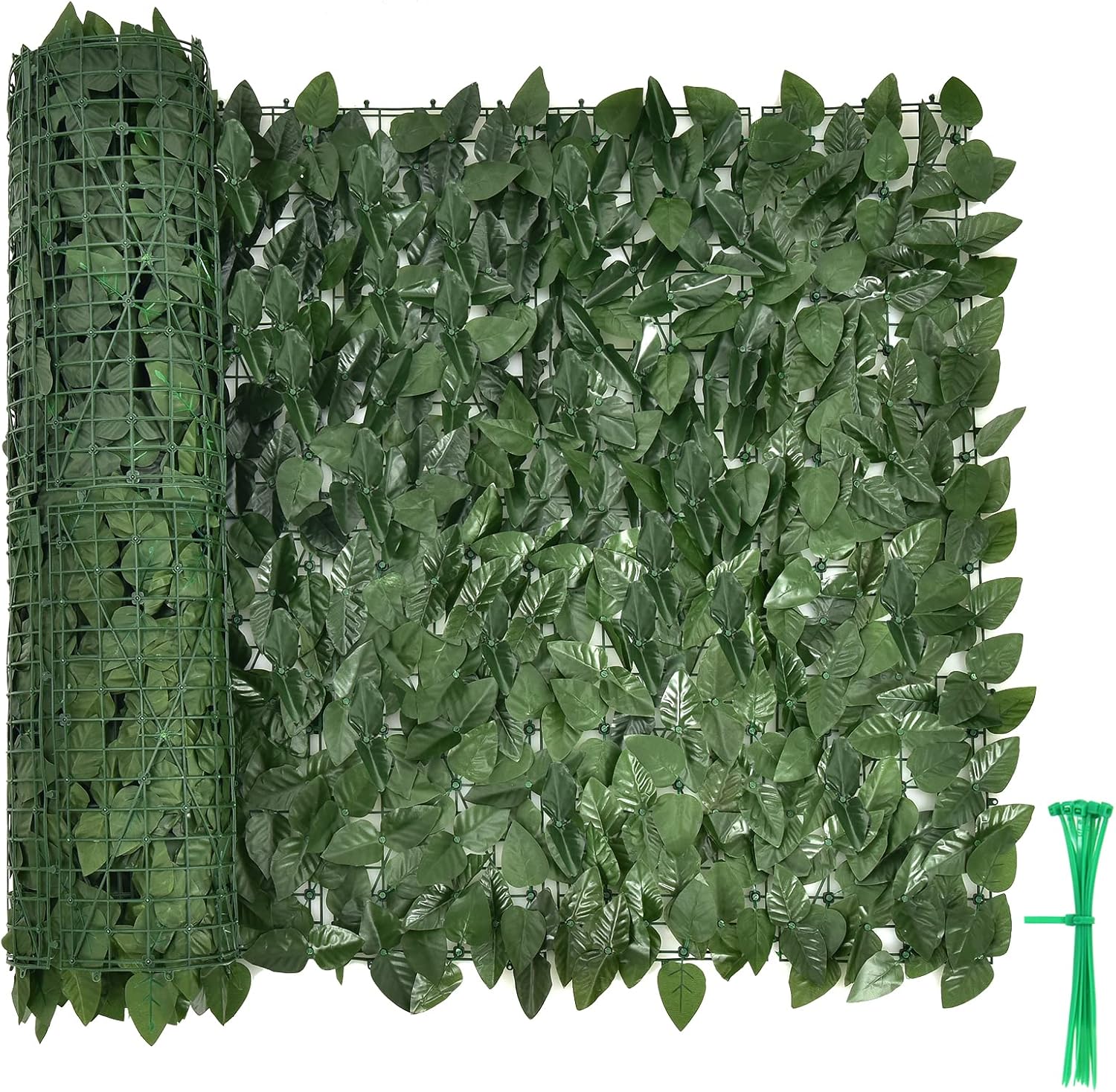 Haie Artificielle Déployable, Feuillage Artificiel Pliable avec Cabre Renforcé en PE et Feuilles ...