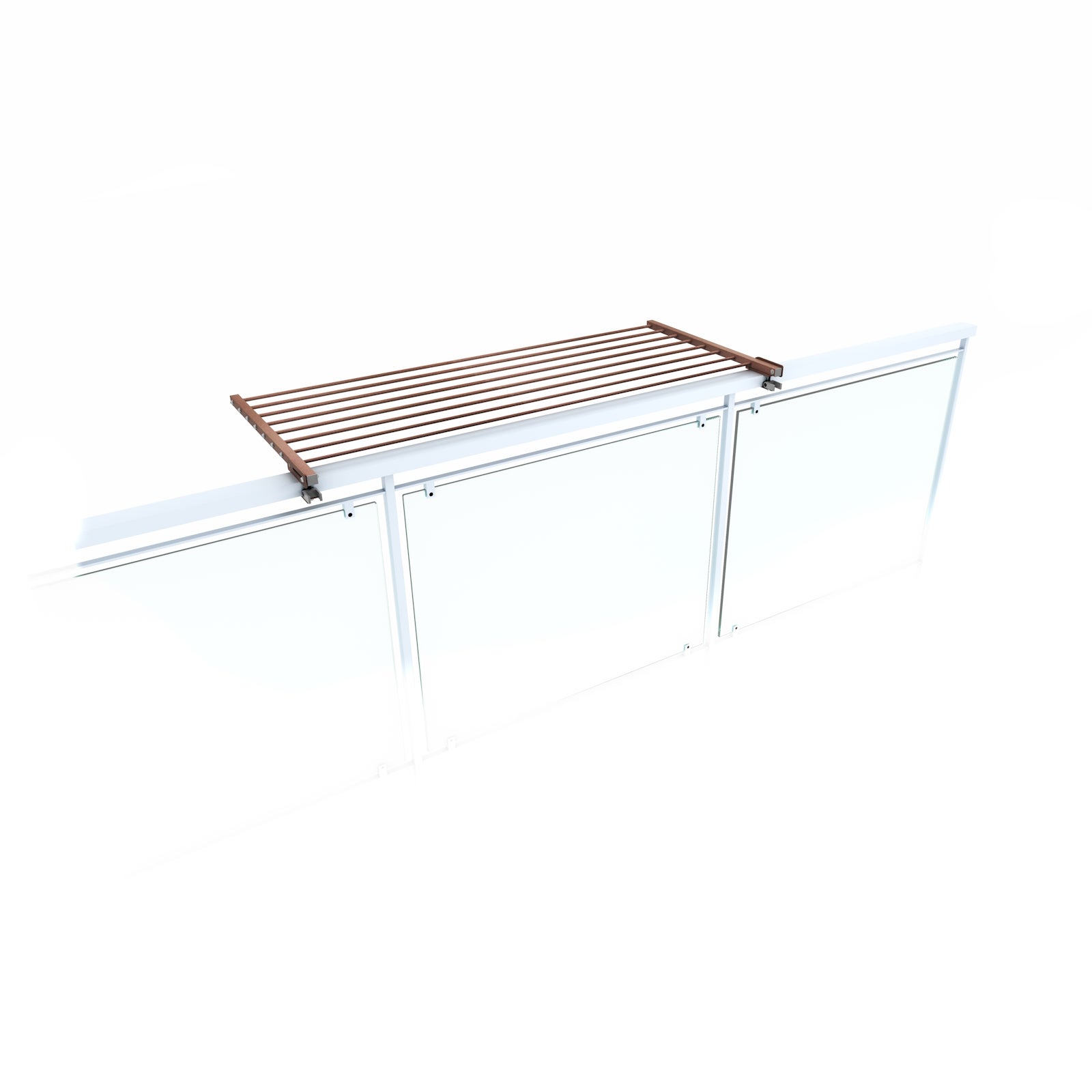 Étendoir de balcon rabattable, séchoir à linge pour rambarde extérieur ...