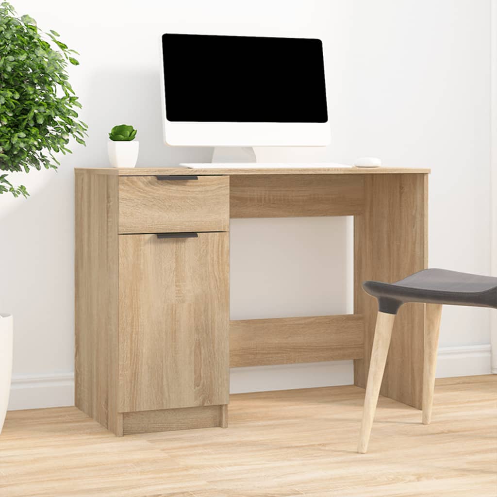 Escritorio Roble Sonoma 100x50x75 cm Madera contrachapada | Leroy Merlin