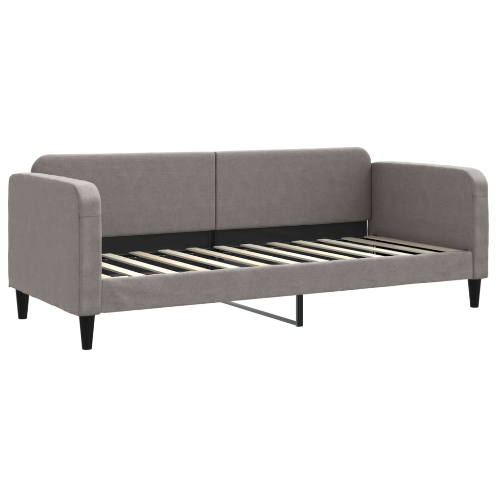 Lit simple | Lit adulte | Lit de repos taupe 80x200 cm tissu CFW53236 ...