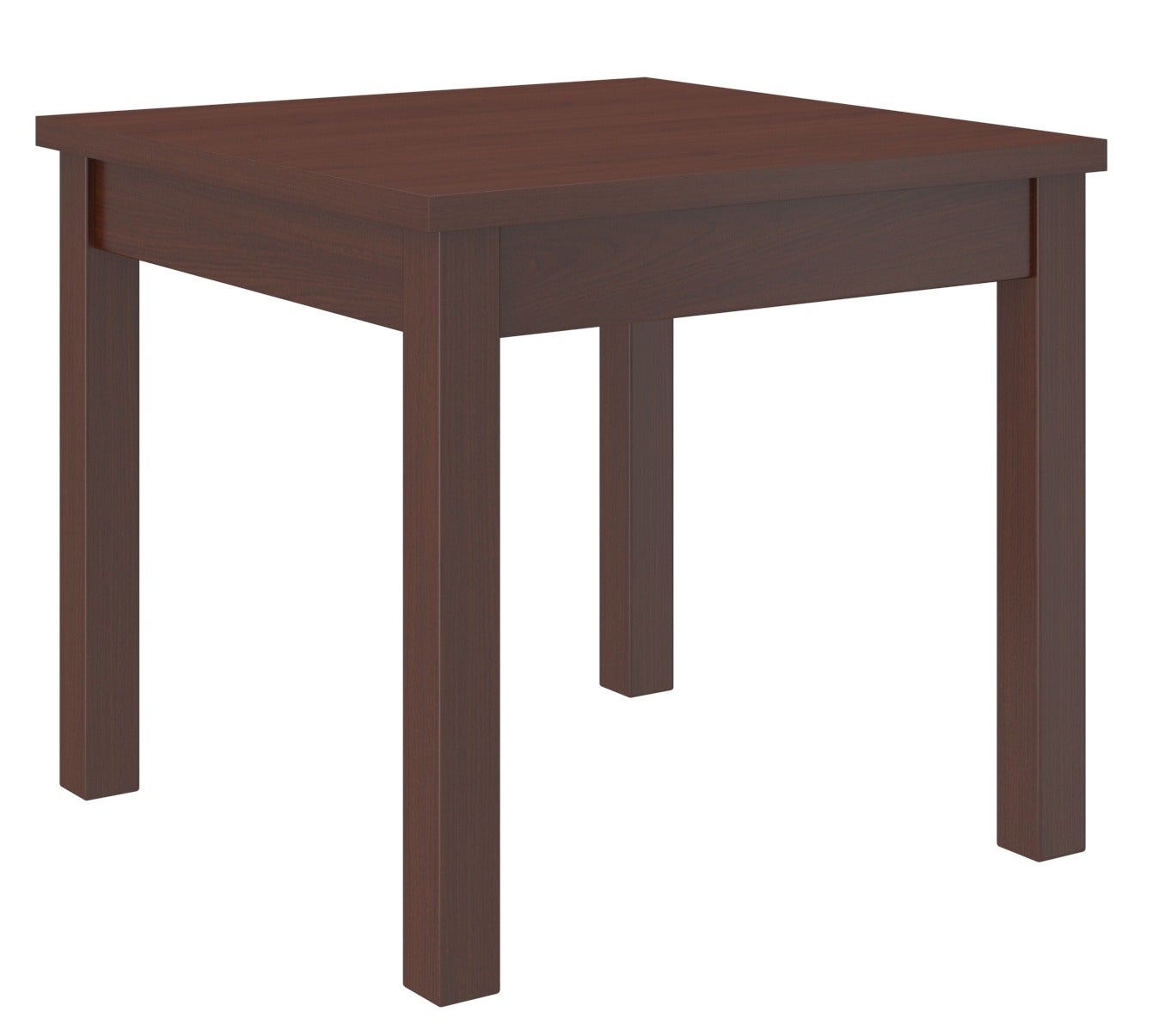 Petite table à manger carrée 80-80cm en bois Noyer foncé Orka | Leroy ...