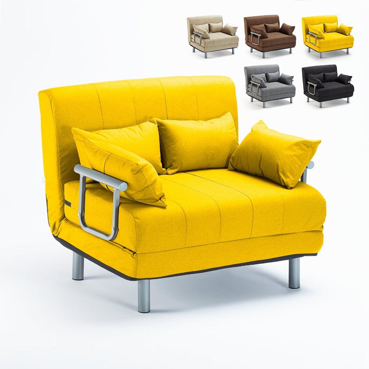 Fauteuil convertible lit convertible en tissu Deborah Twin | Leroy Merlin