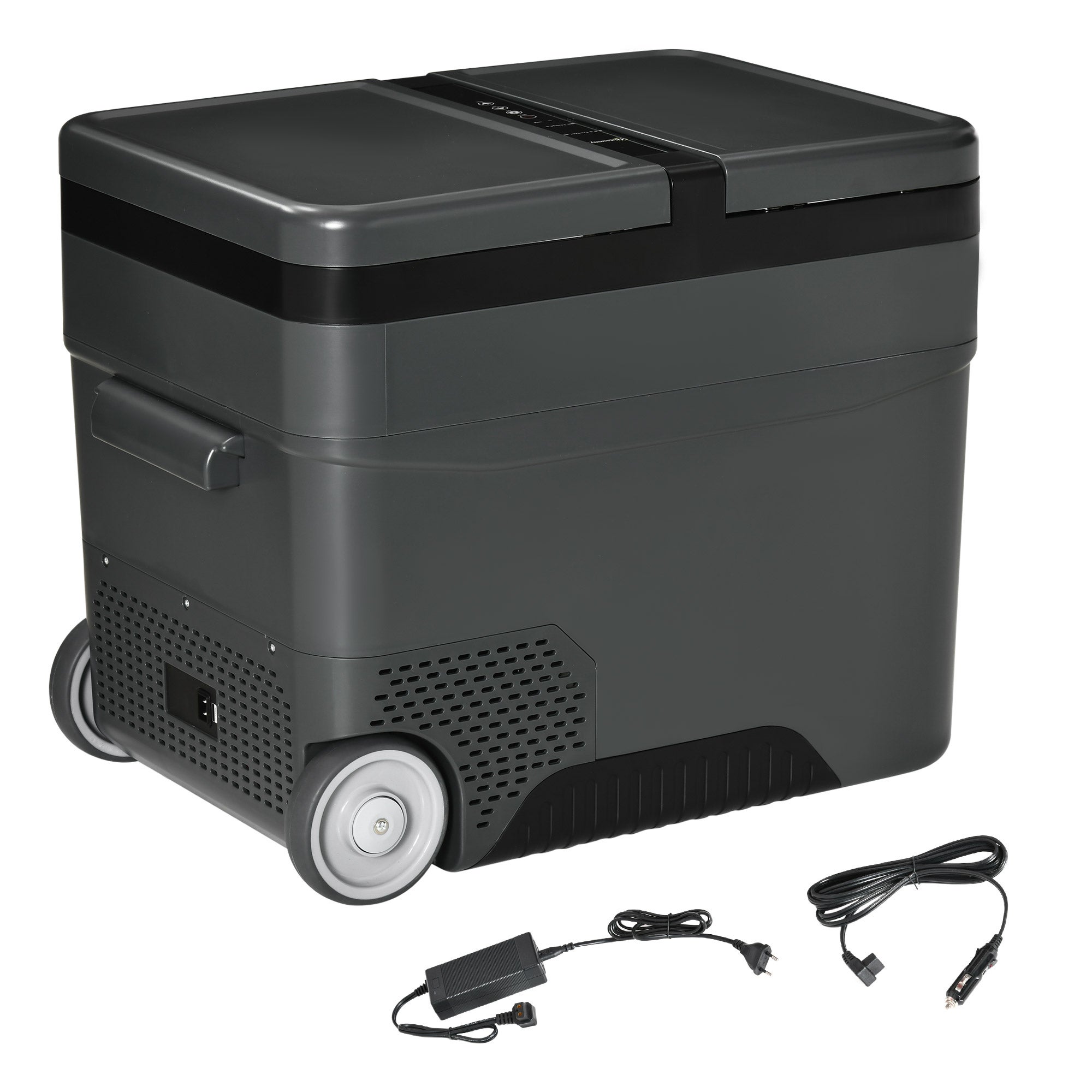 Nevera portátil compresor 45L Outsunny 63,2x42x50,8 cm gris | Leroy Merlin