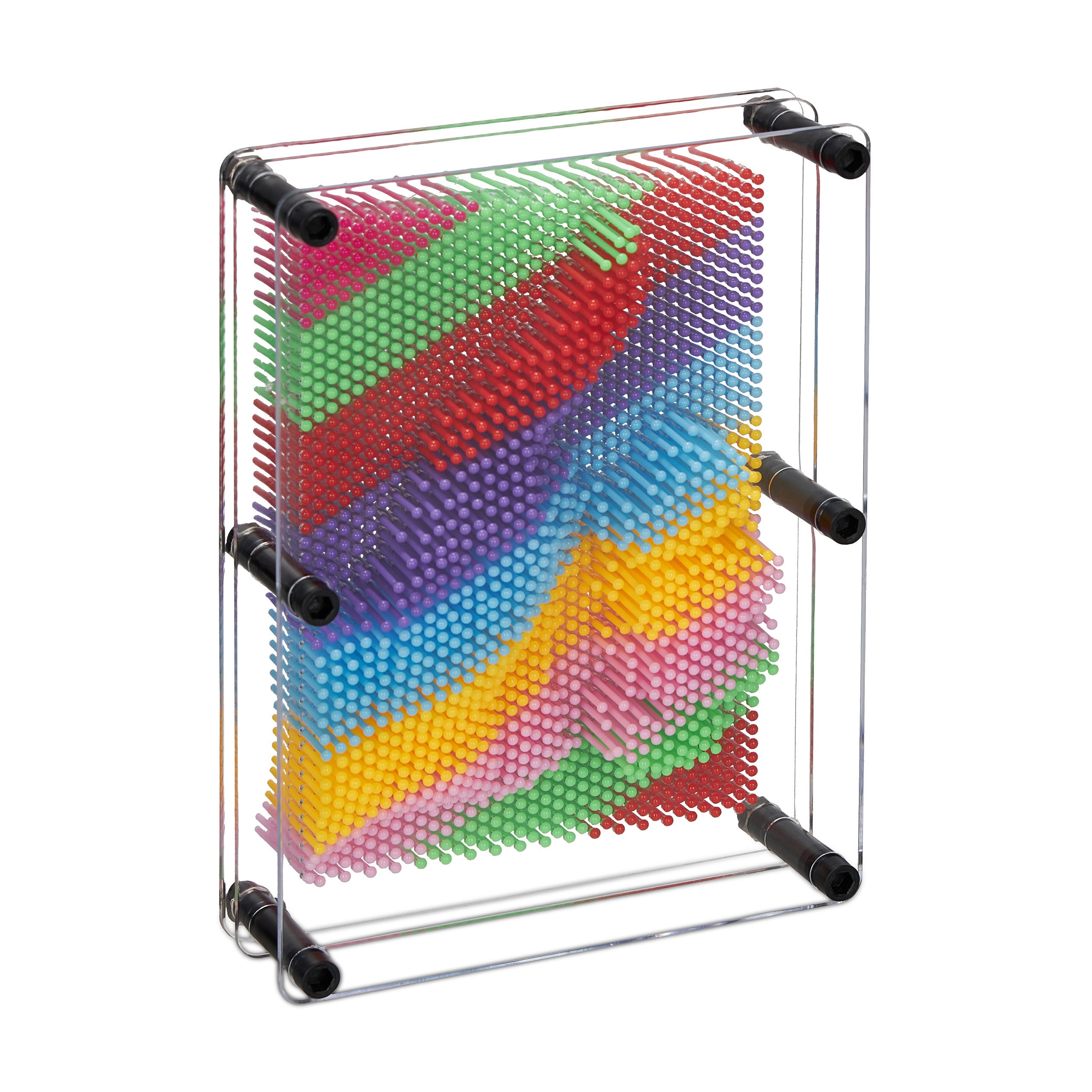 Relaxdays Tablero Pin Art, Escultura Pines, Molde Juego Impresión 3D ...