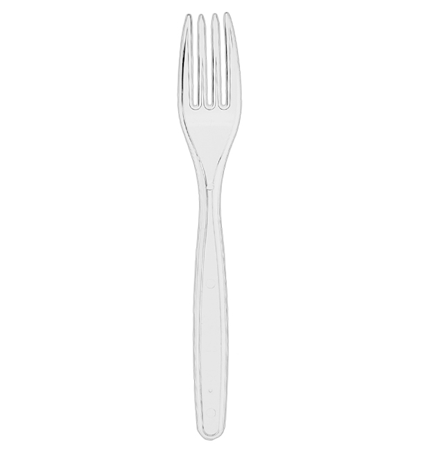 Fourchette Réutilisable PS Transparente 18cm (20 Utés) | Leroy Merlin