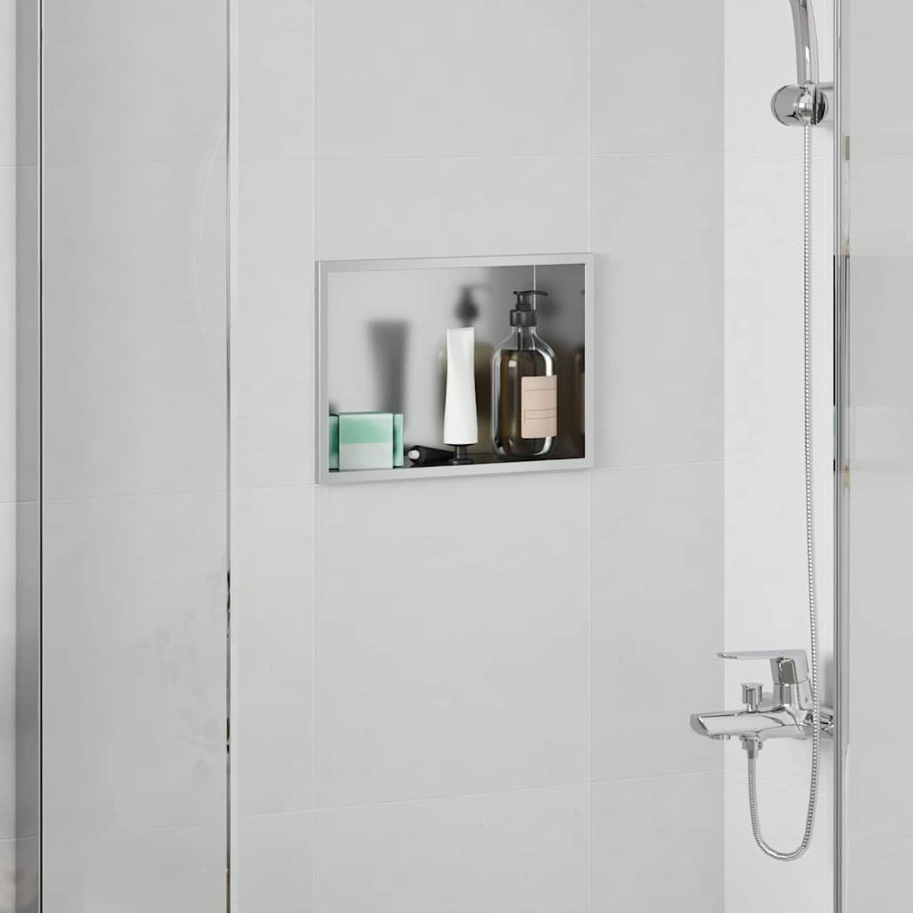 Nichos de Ducha Plateado 30 x 20 x 9.5 cm Acero inoxidable | Leroy Merlin