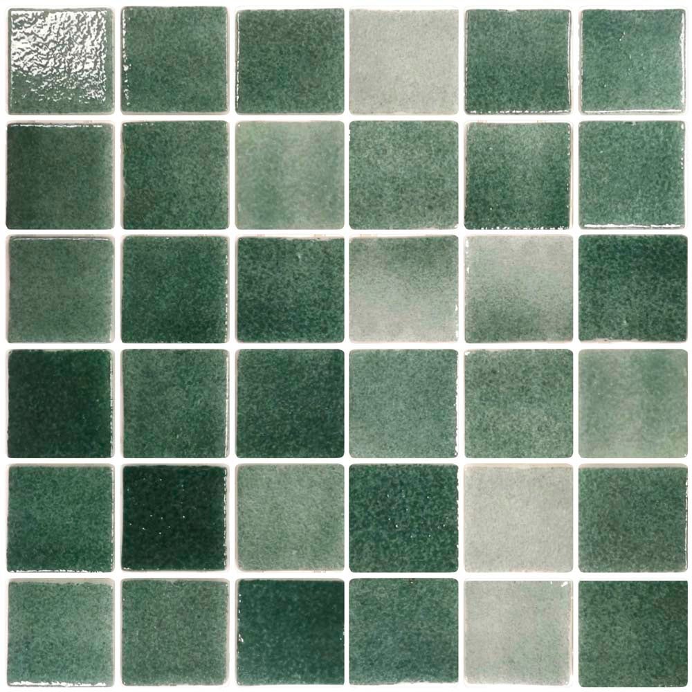 Gresite Verde Niebla Brillo 5x5 cm (m2) | Leroy Merlin